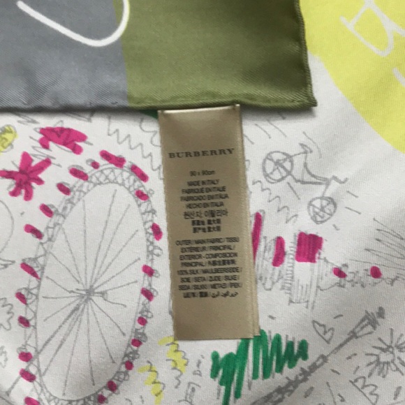 Burberry | Accessories | Burberry London Tourist Map Printed Silk 35 ...